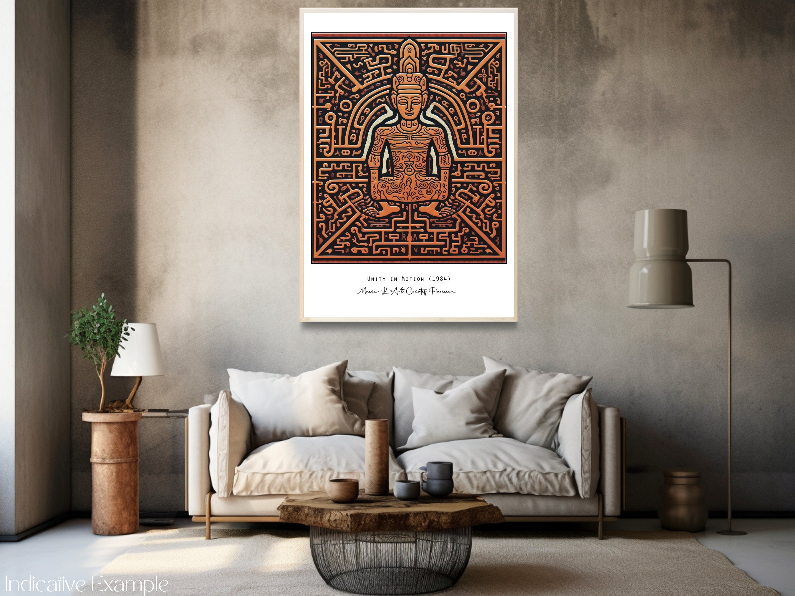 Keith Haring Inspired Poster, Keith Haring Print, Boho Yoga Meditation ...