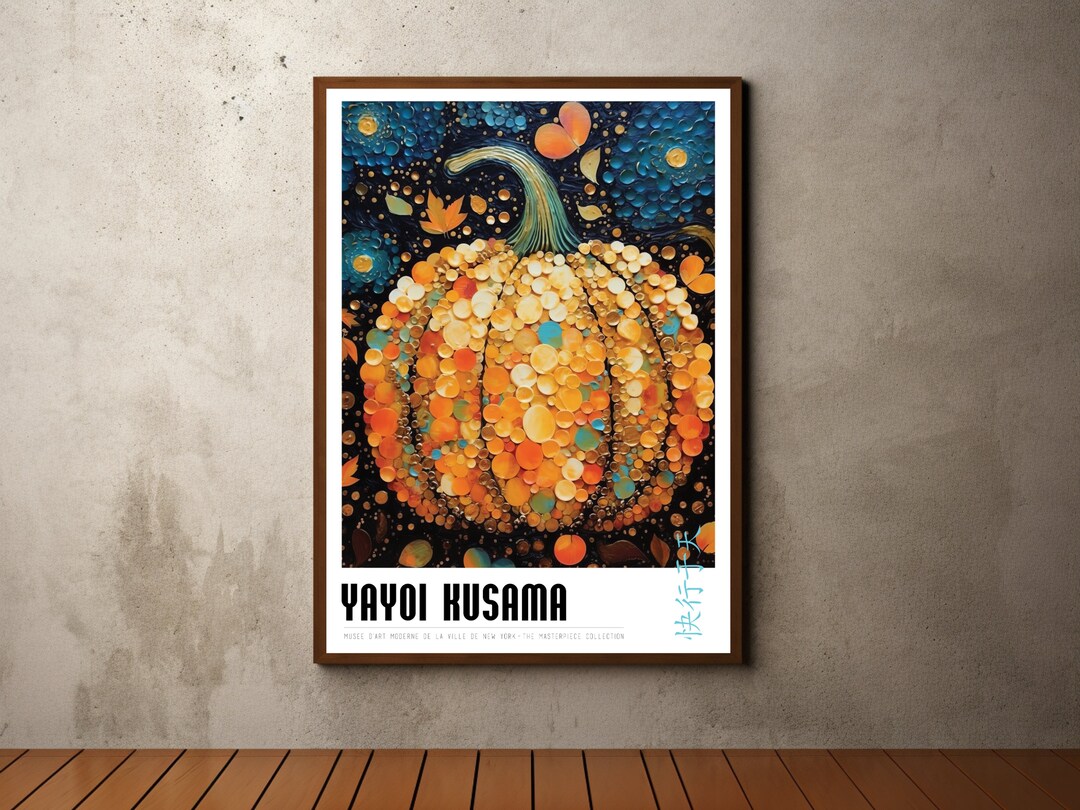Yayoi Kusama Inspired Print Poster Halloween Pumpkin Print - Etsy