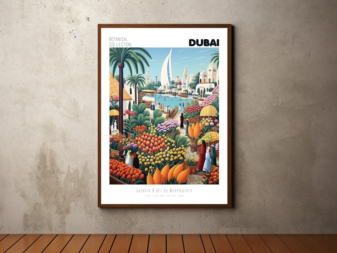 Dubai Print, Dubai Vintage Poster, Dubai Wall Art, Henri Rousseau Print ...