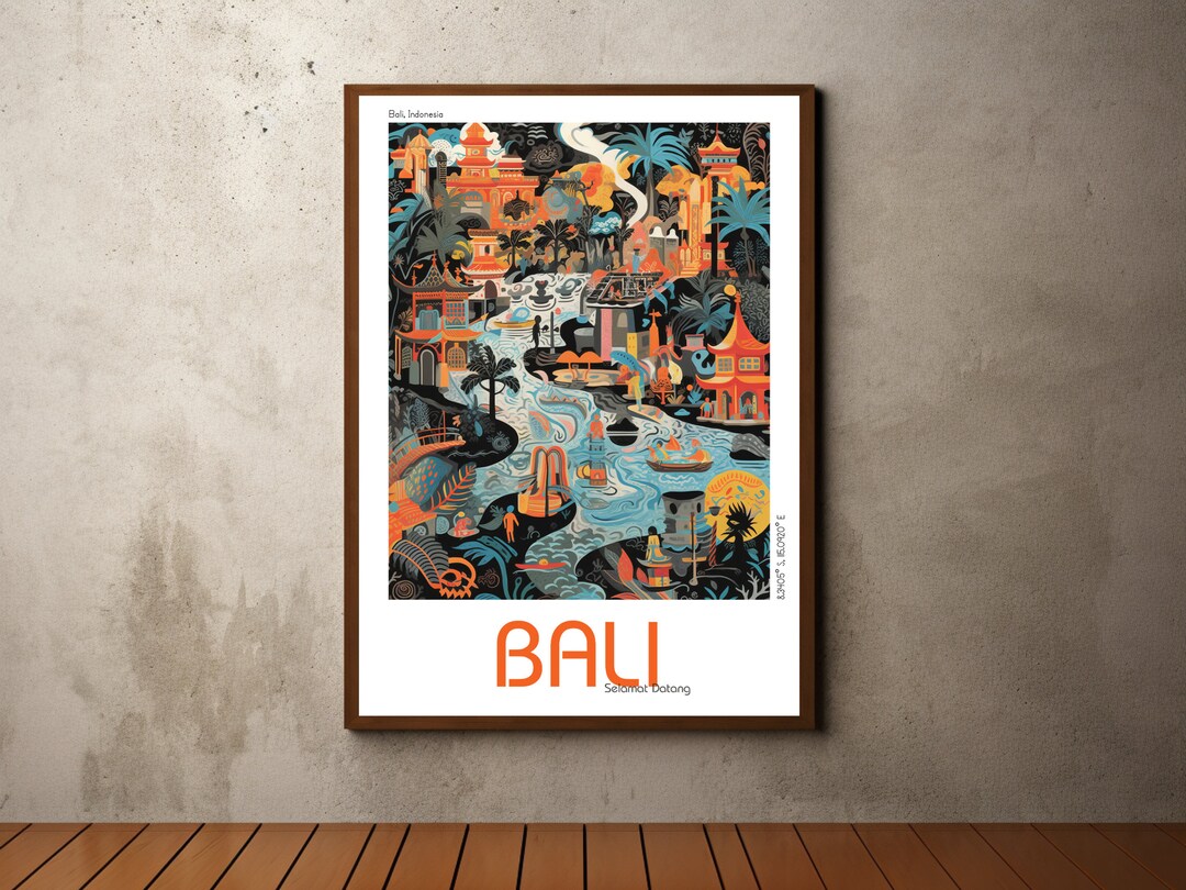 Bali Travel Print, Bali Print, Bali Poster, Bali Wall Art, Bali Art ...