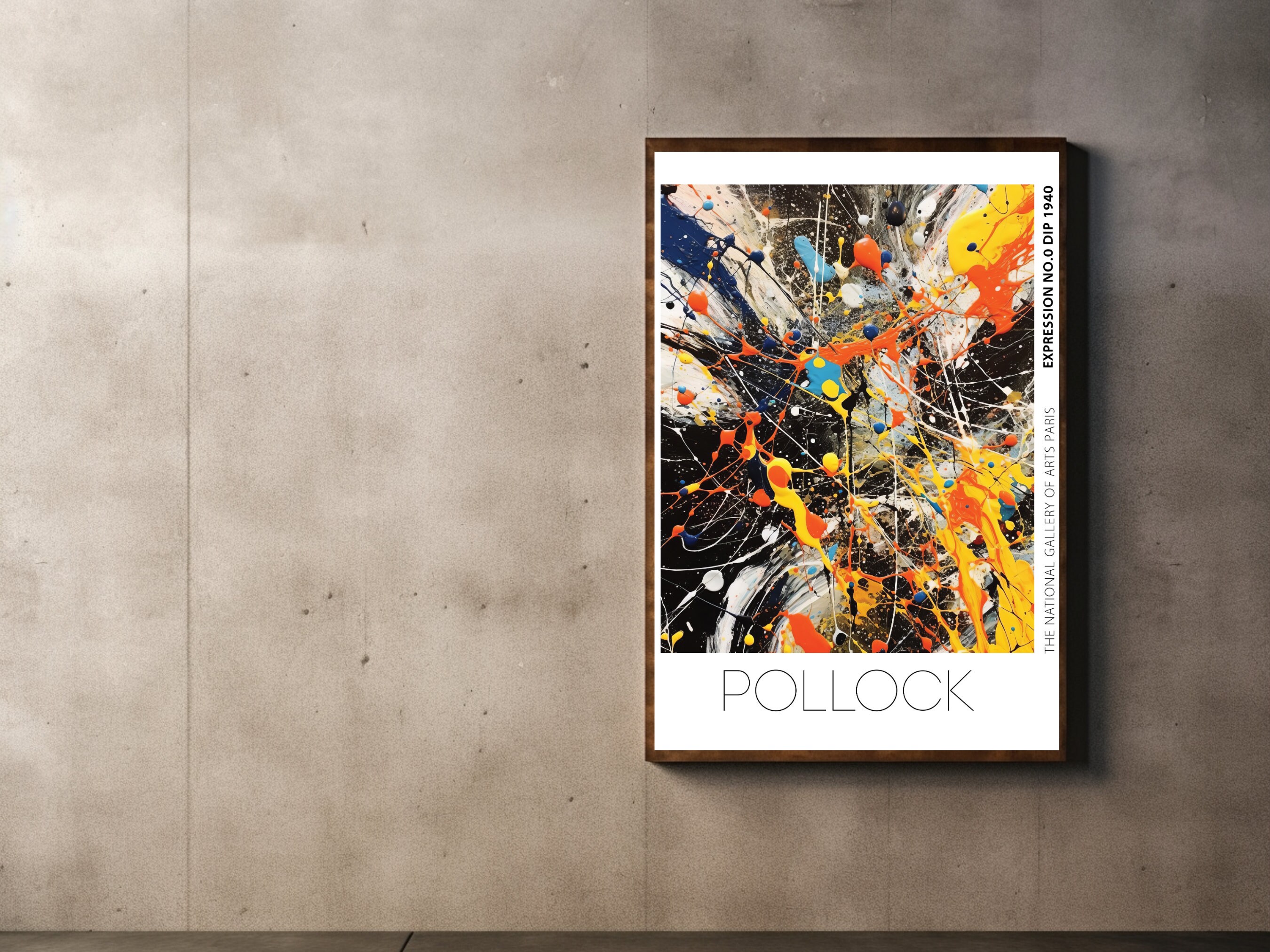 Jackson Pollock Inspired Print, Pollock Inspired Poster, Modern ...
