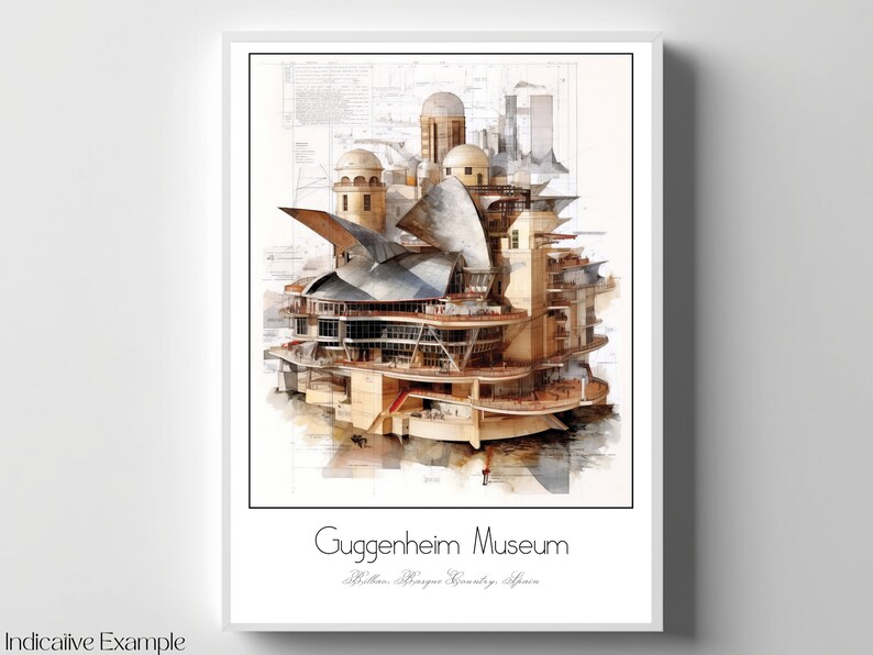 Guggenheim Museum Print, Guggenheim Museum Poster, Travel Print Poster ...