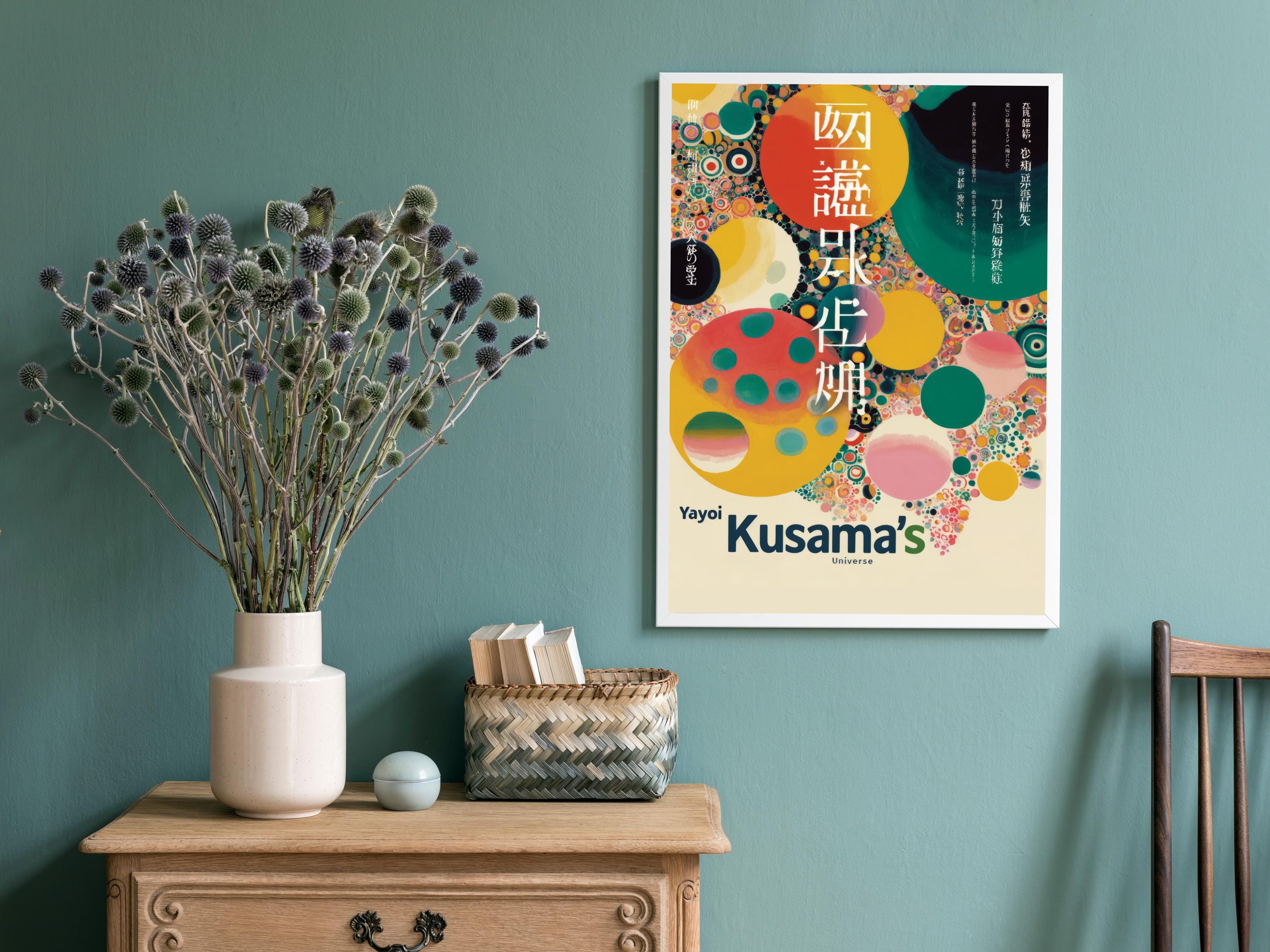 Yayoi Kusama Inspired Dot Art Print: Colorful Abstract Pop Art - Etsy
