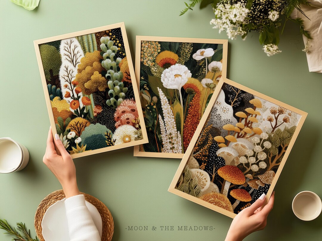 3x Poster Bundle Set 'FLORALS' – Tropical Botanical Boho Home Decor - Etsy