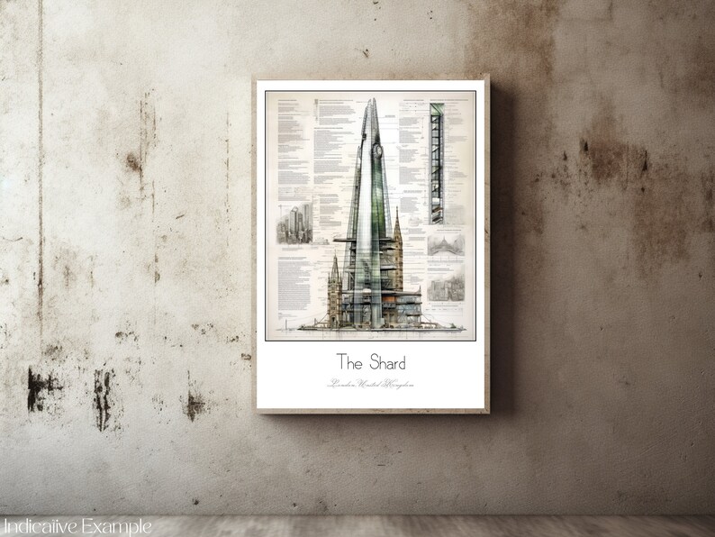 The Shard London Print, the Shard London Poster, Travel Print Poster ...