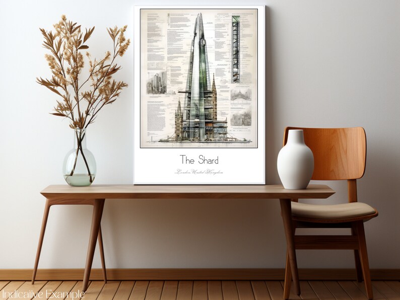 The Shard London Print, the Shard London Poster, Travel Print Poster ...