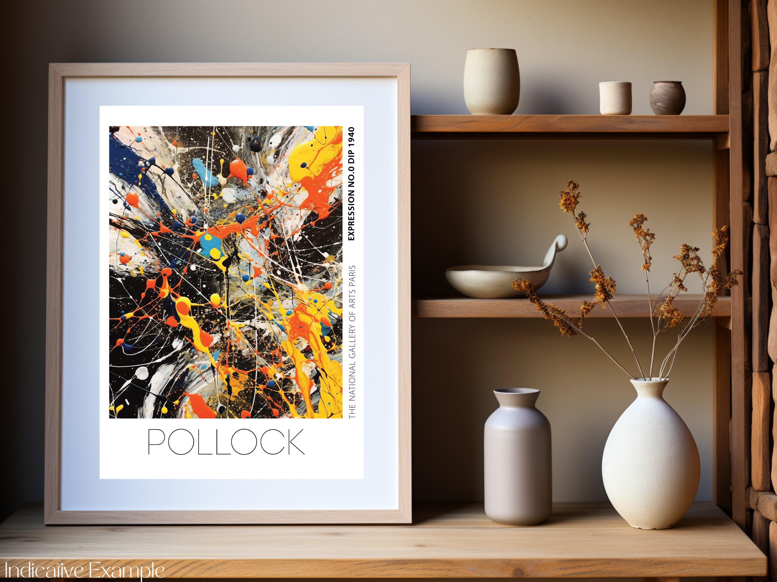 Jackson Pollock Inspired Print, Pollock Inspired Poster, Modern ...