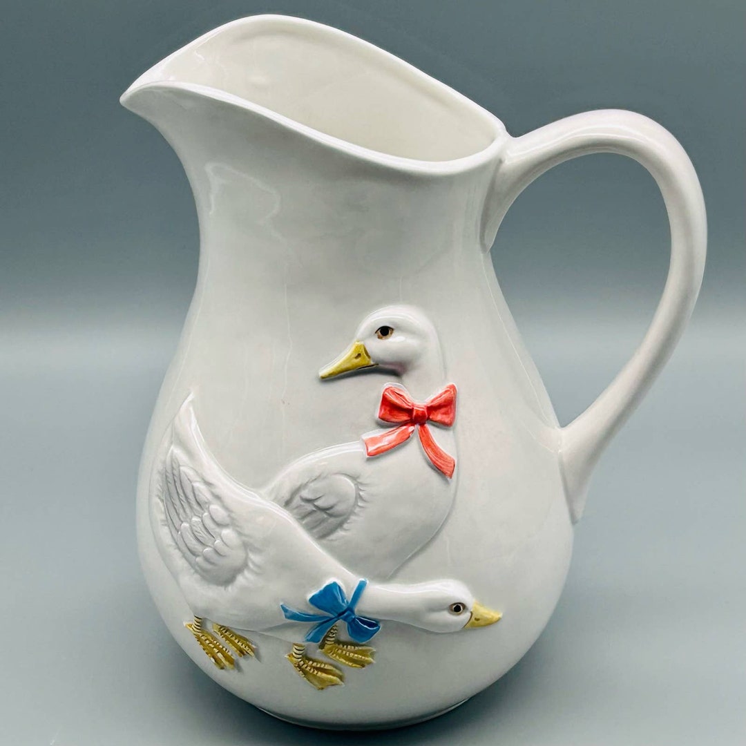 Vintage Otagiri Hand Painted Geese Pitcher 1983 Japan - Etsy
