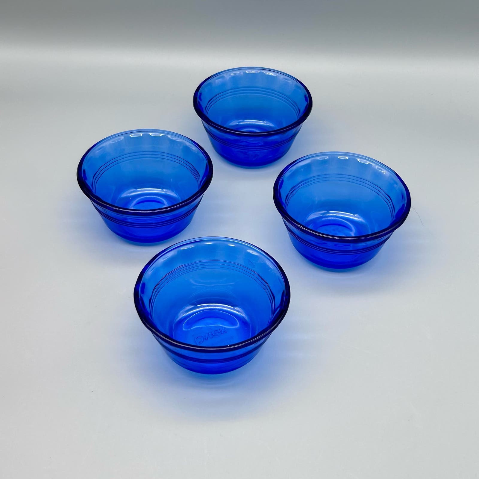 Pyrex Originals Cobalt Blue Custard Cups 4 Piece - Etsy