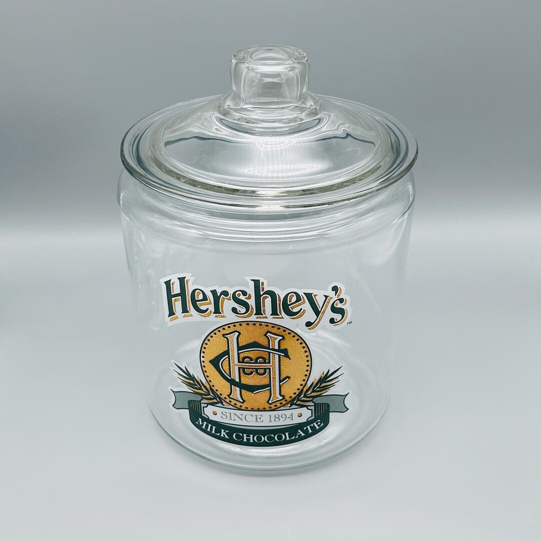 80s Hersheys Advertising Glass Counter Candy Jar 10 1/2 - Etsy