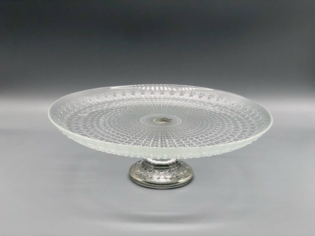 Vintage Mikasa Symphony Walther Crystal 9" Cake Stand - Etsy