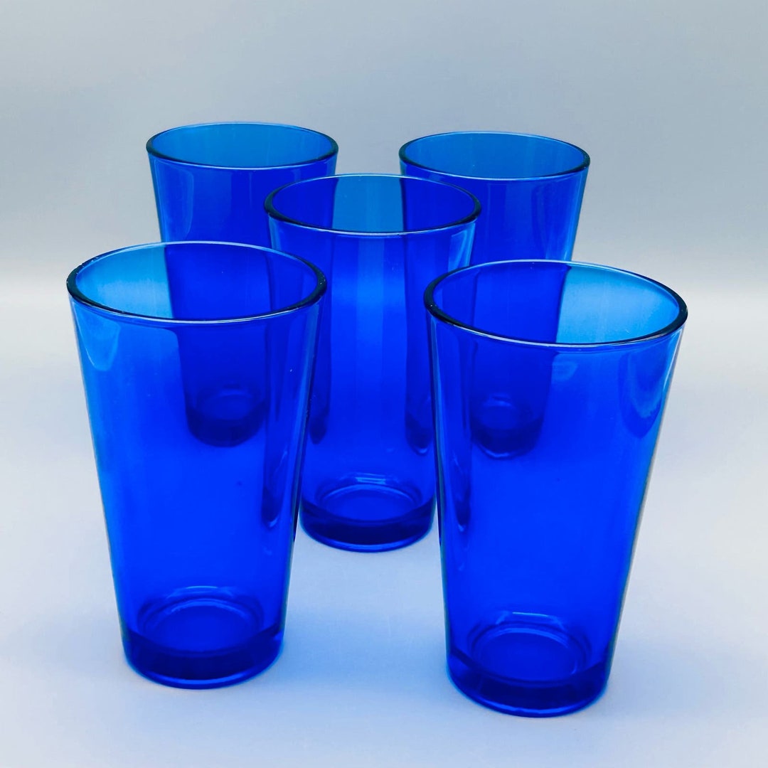 Libbey “flare” Cobalt Blue Coolers 5 Piece - Etsy