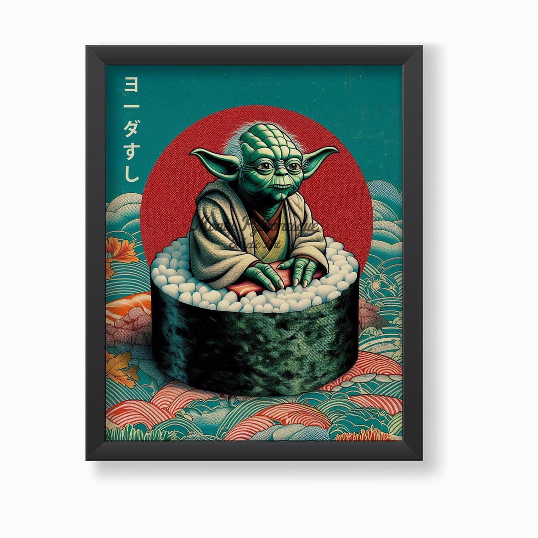 PRINTABLE Funny Star Wars Jedi Master Yoda Pop Art Style Wall Painting ...