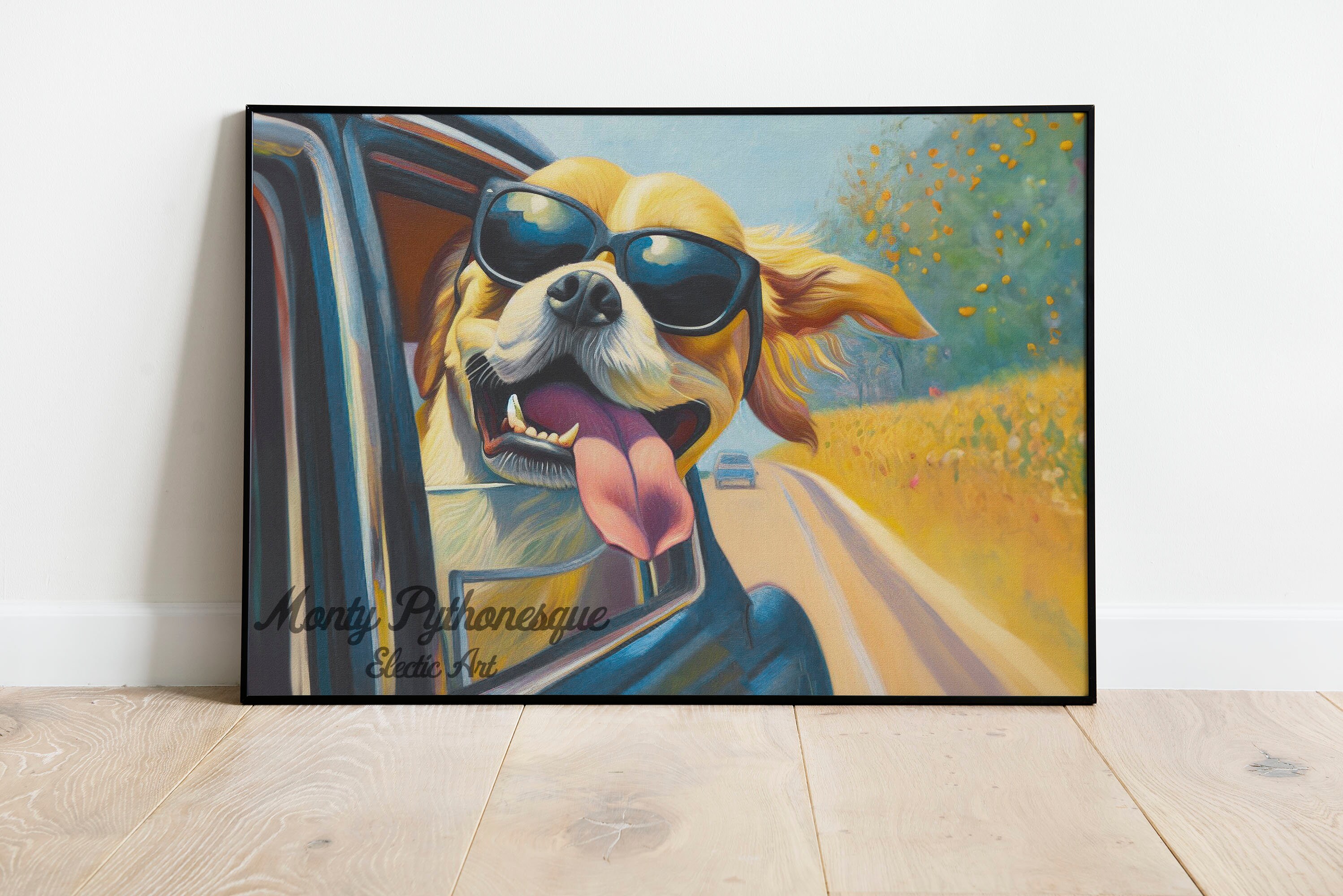 PRINTABLE Original Dog Wall Art Digital Download Print, Canvas Painting ...