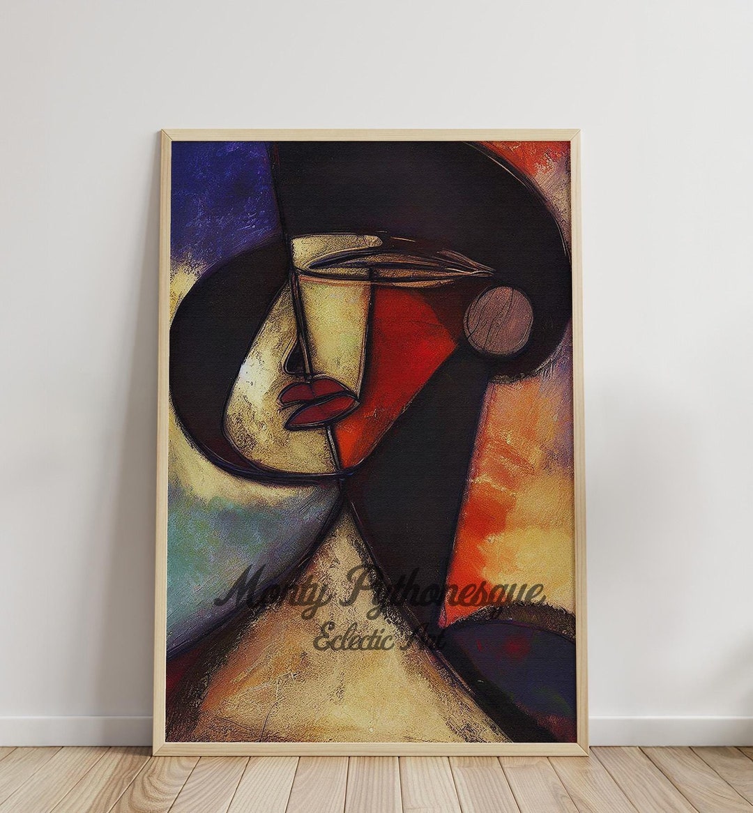 Modigliani Style African Inspired Woman Portrait Wall Art Print ...