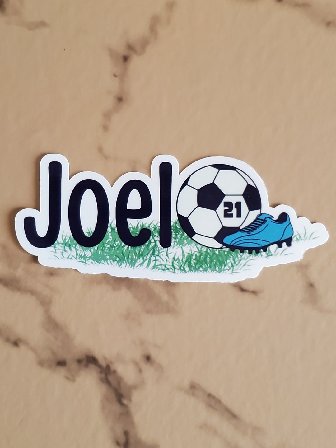 Personalized Soccer Player Sticker, Custom Name Soccer Sticker Boy Girl ...