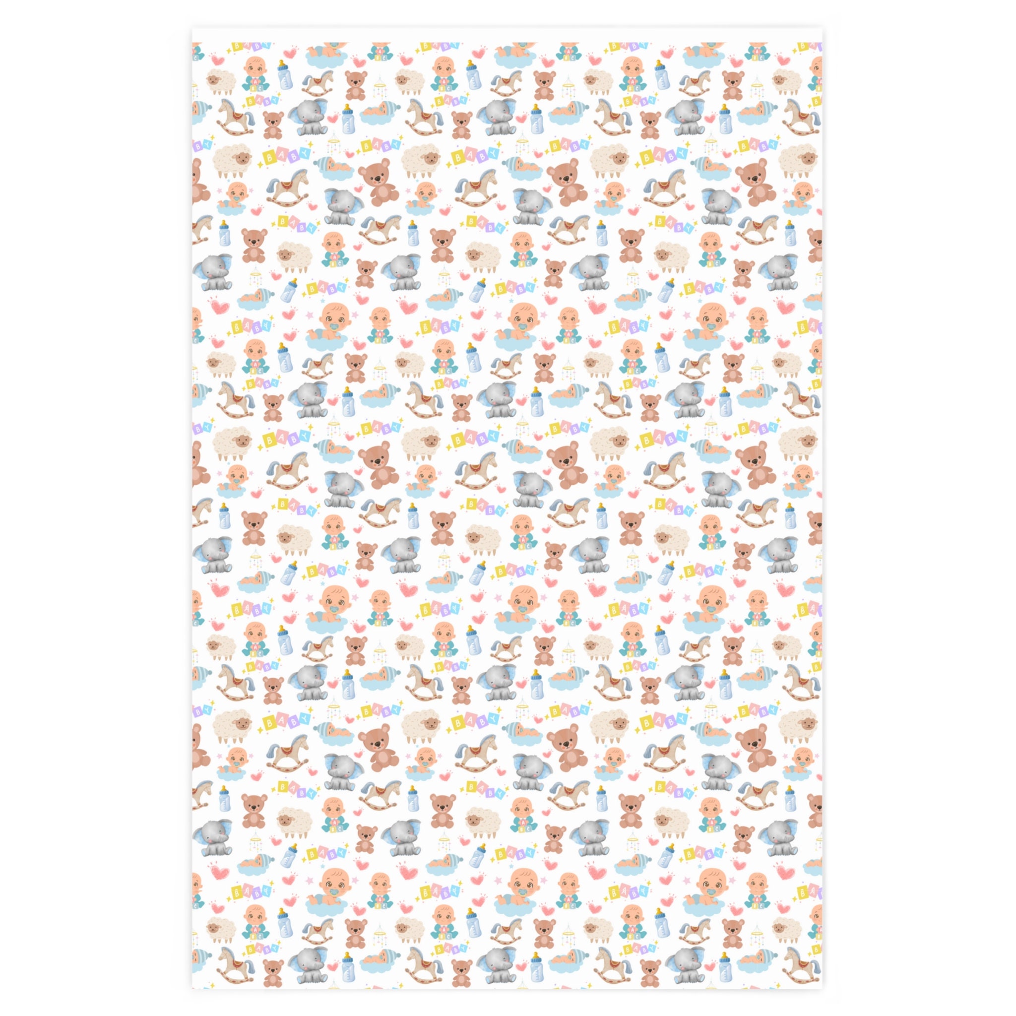 Baby Boy Gift Wrap Baby Shower Gift Wrap Baby Blue Gift - Etsy