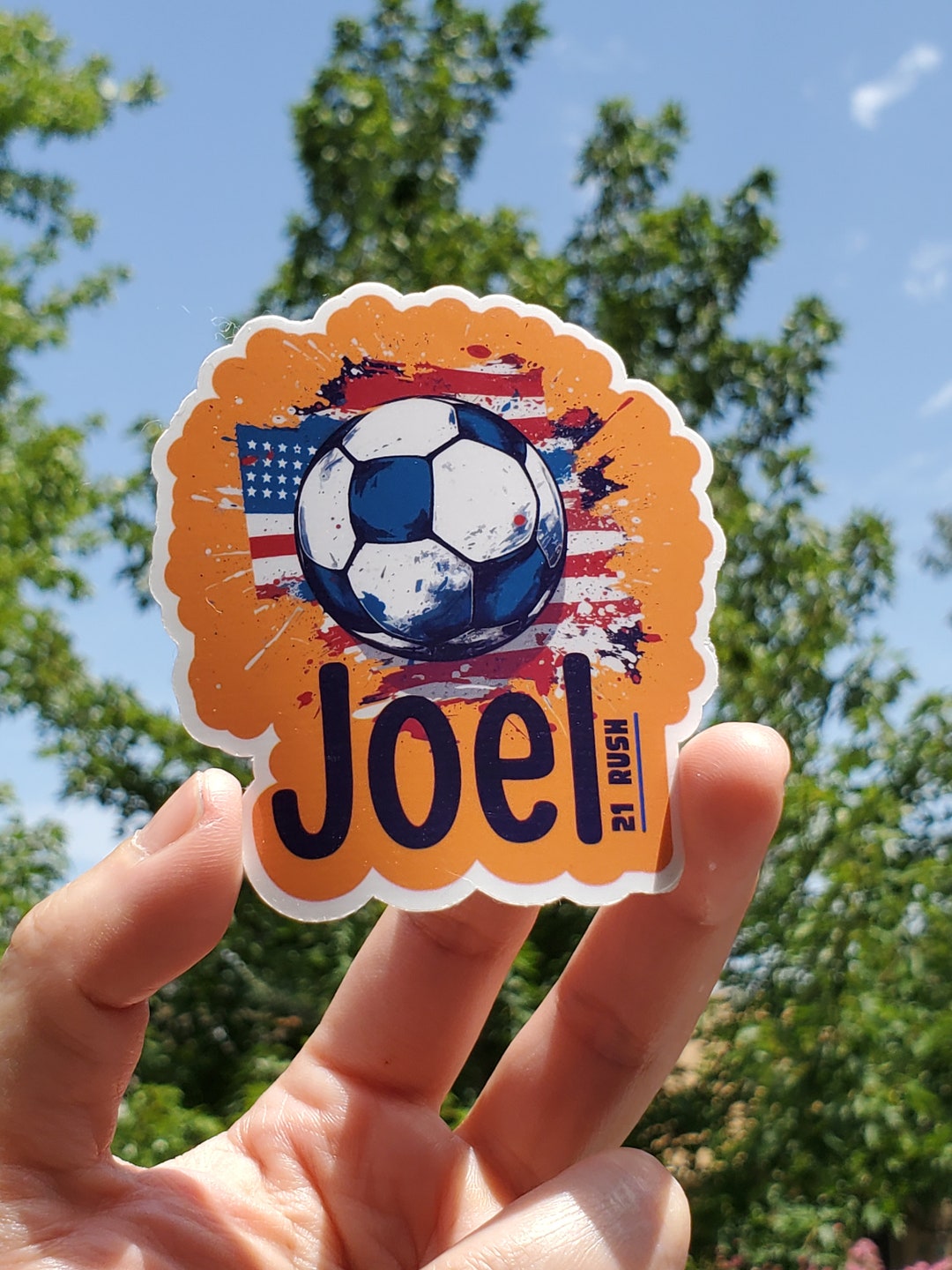 Personalized Soccer Player Sticker, Custom Name Soccer Sticker Boy Girl ...