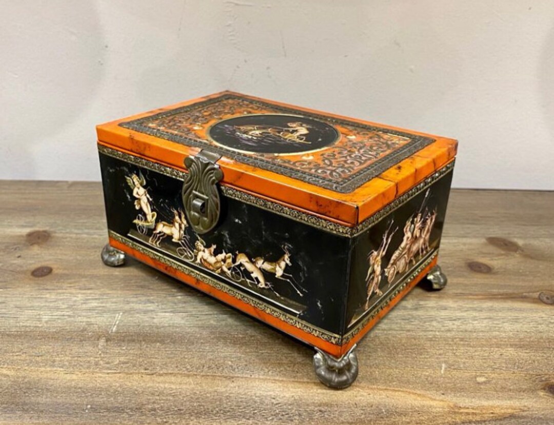 Vintage Brass Safe Box Renaissance Style Beautiful Cherubs - Etsy