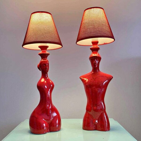 Human Table Lamp - Etsy