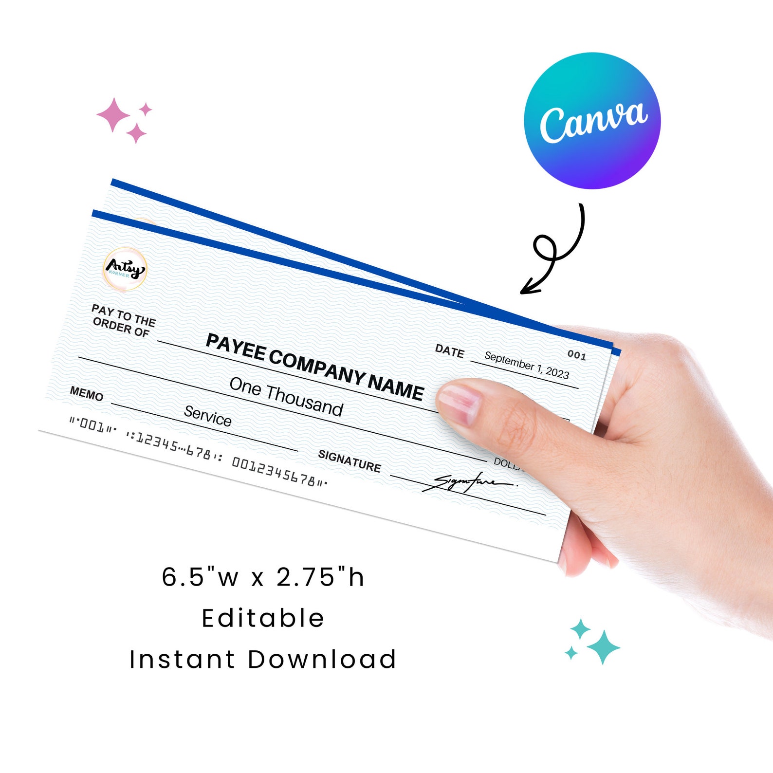 Small Cheque 2.0 | Manifestation Check | 6.5 X 2.75" | Perfect for ...