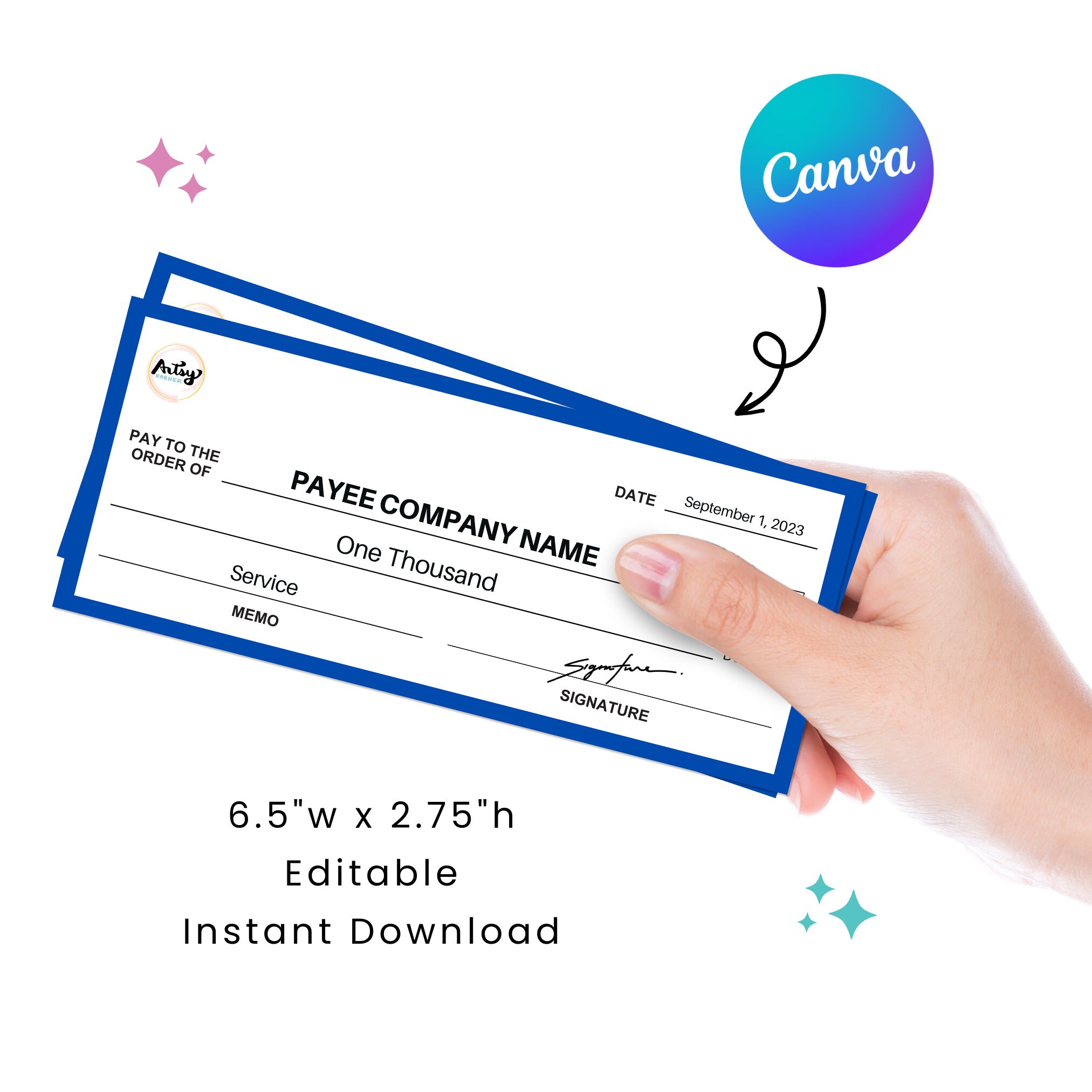 Small Cheque 1.0 | Manifestation Check | 6.5 X 2.75" | Perfect for ...