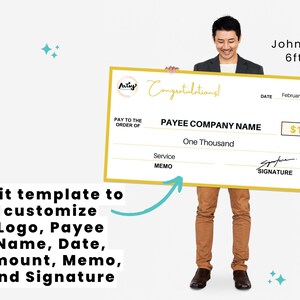 Congrats Super Large Cheque 12.0 | 60 X 30" | Perfect for Charity ...