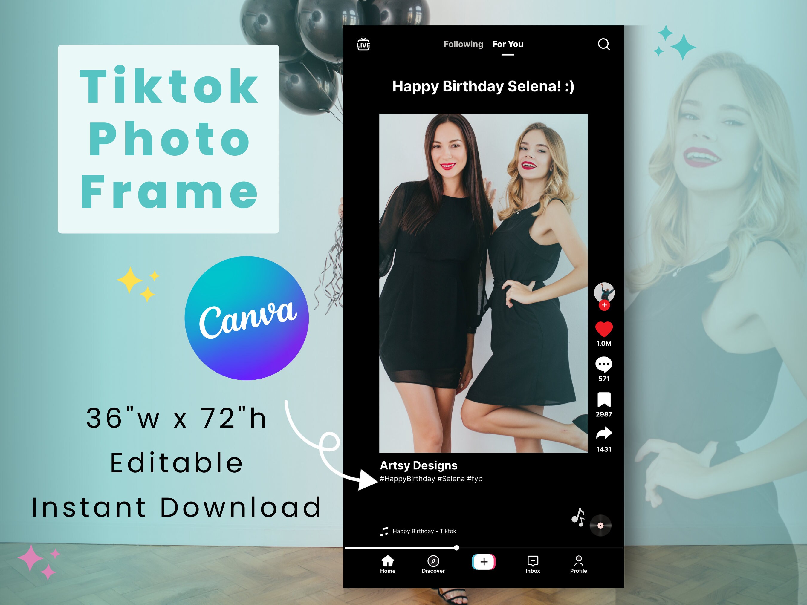 Tiktok Photo Booth Frame | Full Body | Tiktok Prop Frame | 36x72 ...