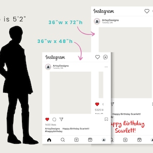 Custom Full Body Instagram Photo Booth Frame | 36x72" | Photo Prop ...