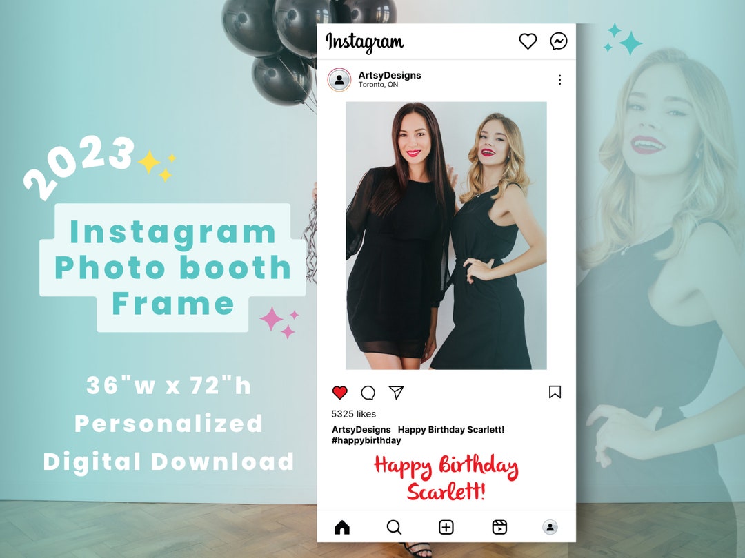 Custom Full Body Instagram Photo Booth Frame | 36x72" | Photo Prop ...