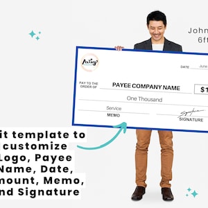 Super Large Cheque | 60 X 30" | Perfect for Charity Fundraising Event ...