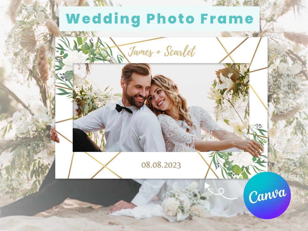 Wedding Photo Booth Frame | Wedding Photo Prop | Bridal Shower Photo ...