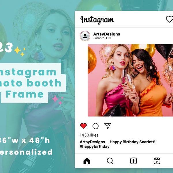Custom Instagram Photo Booth Frame - Etsy