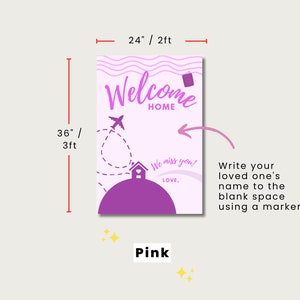 Welcome Home Banner Airport | 24x36in Size | 3 Color Options ...