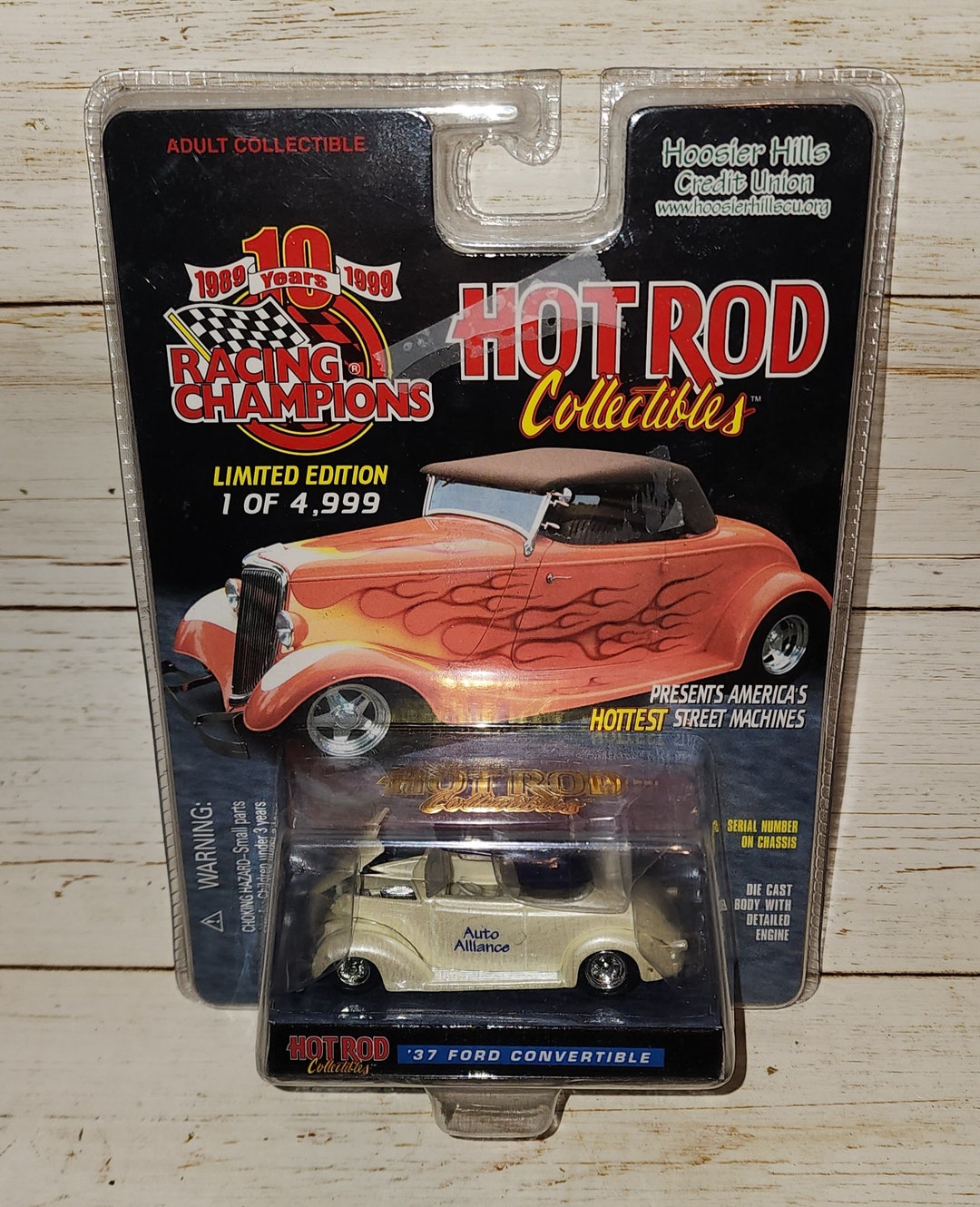 Hot Rod Car 37 FORD Convertible White Cream With Blue Auto Alliance on ...
