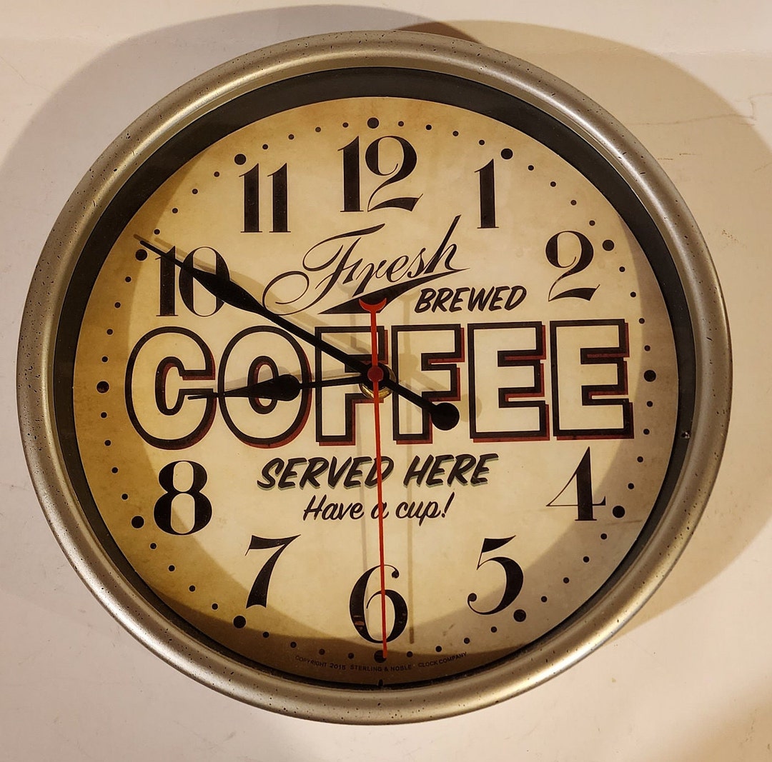 RETRO COFFEE CLOCK Really Cute in Perfect Shape Works Great - Etsy