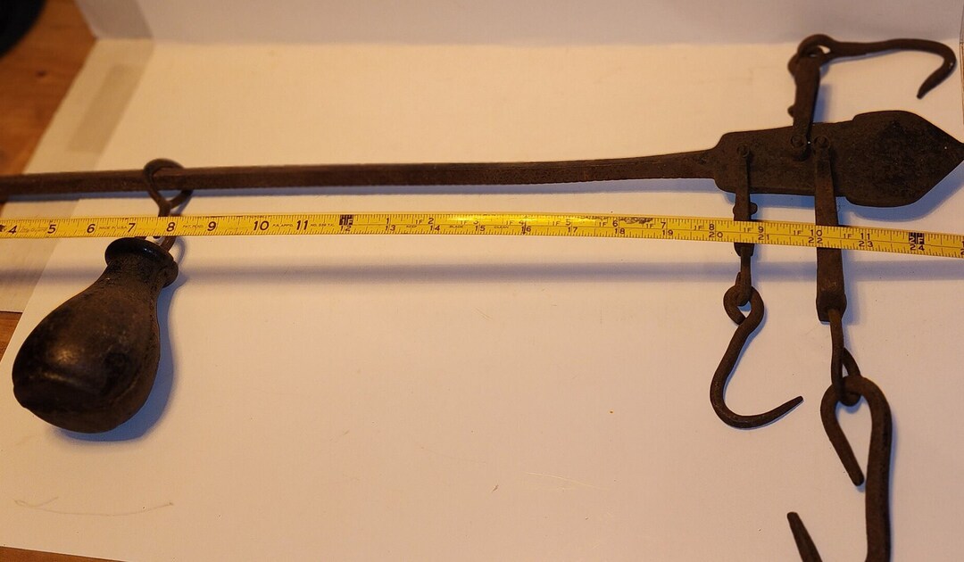 Farm Scales VERY OLD Scales Metal HANGING Scales 24" Long Heavy Duty ...