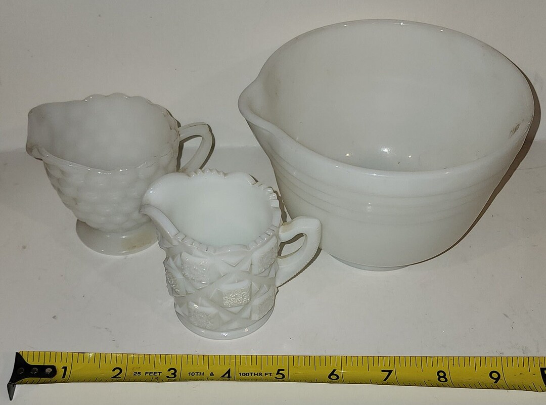 5 Diam. PYREX Batter Mixing Bowl Milk Glass Items White - Etsy