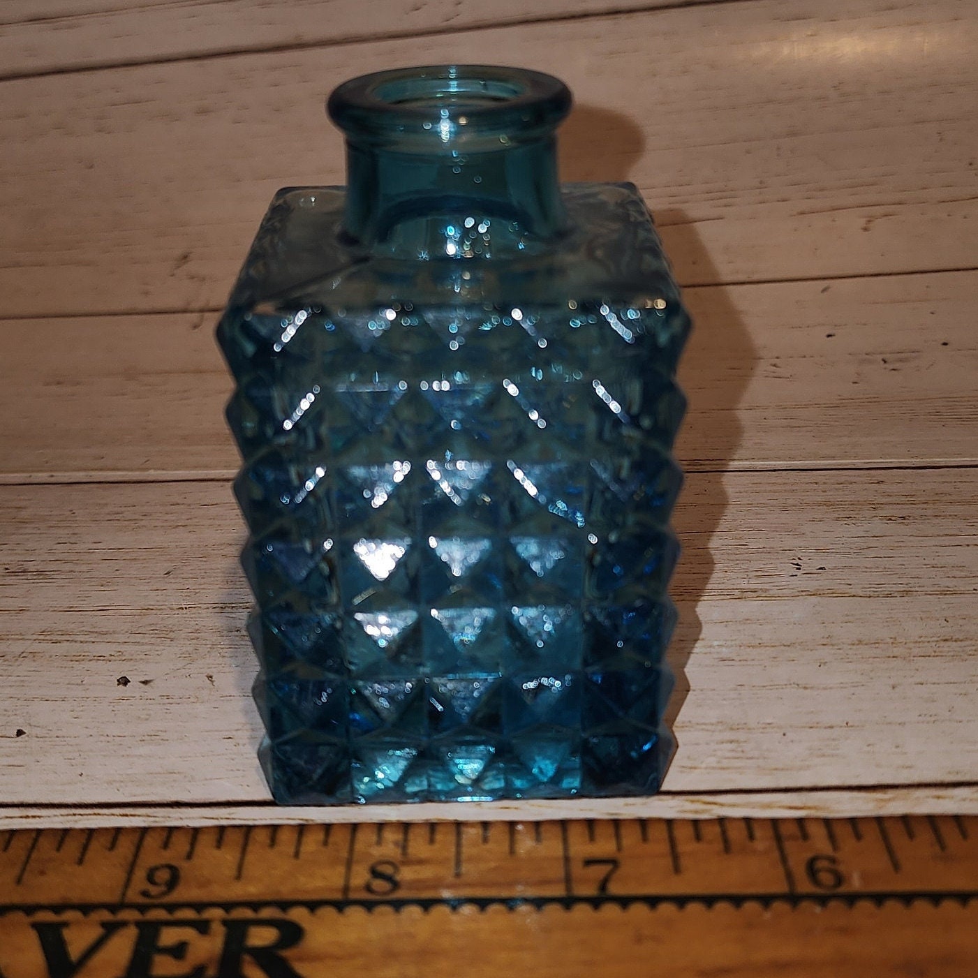Turquoise Glass Heavy Feeling Bottle OLD BOTTLE Blue Bottle - Etsy