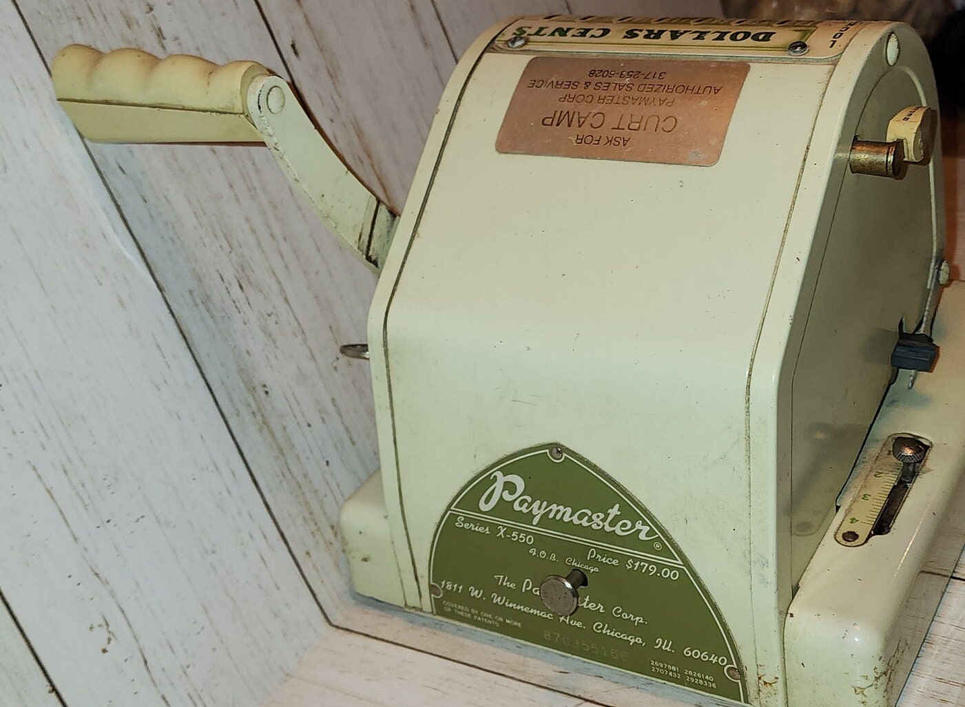 Paymaster X-550 VINTAGE Check Writing Machine Has Key and INK and Works ...