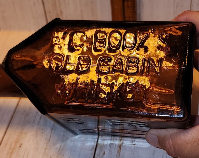 WHISKEY CABIN BOTTLE E.C. Booz's Old Cabin Whiskey - Etsy