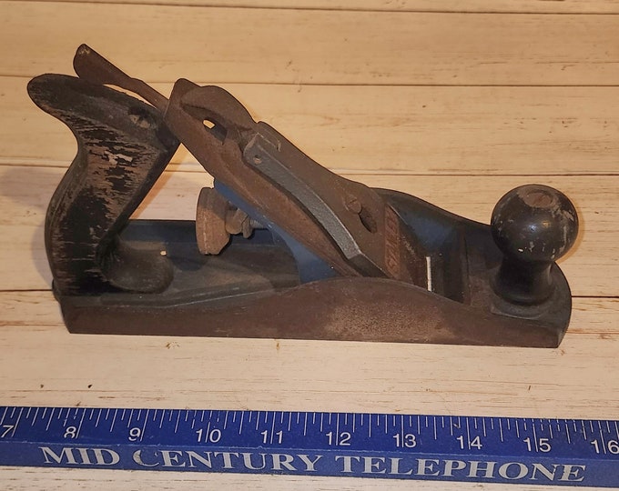 STANLEY Wood Planer 8" Vintage HEAVY Duty Planer Tool Wood Handled Old ...
