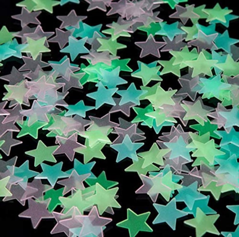 Glow in the Dark Star Wall Decals: 200 Pcs Luminous Stickers - Etsy