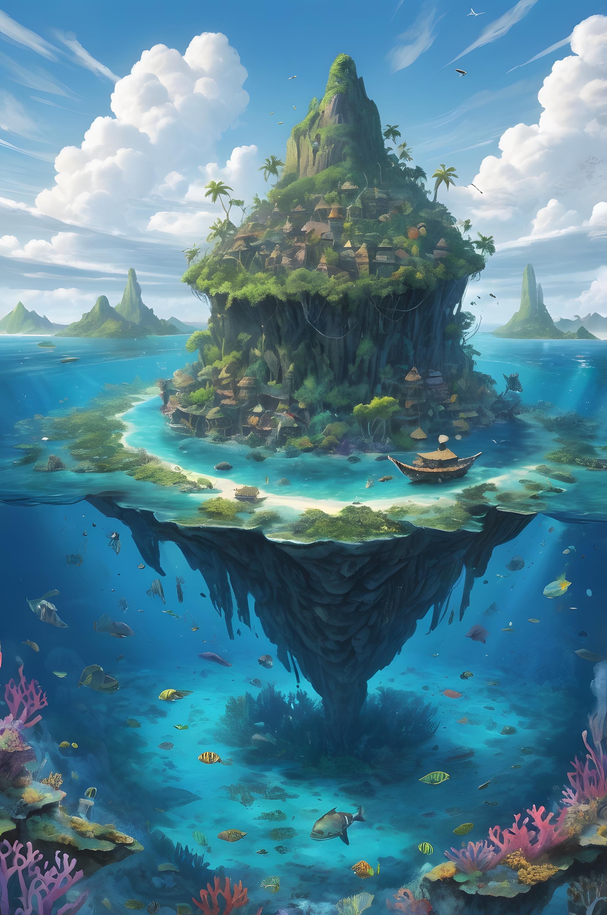 4 Fantasy Islands Digital Print - Etsy