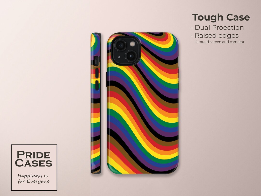 Psychedelic Rainbow Subtle Retro Pride Snap and Tough Phone Case, Pride ...