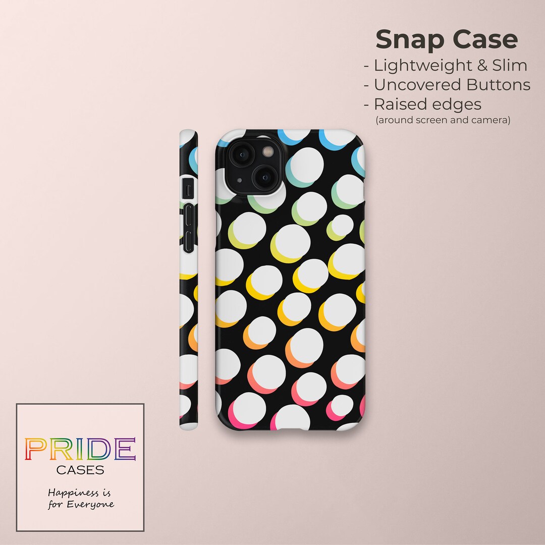 Abstract Polka Dots Pansexual Pride Phone Case, Dotted Case, Social ...