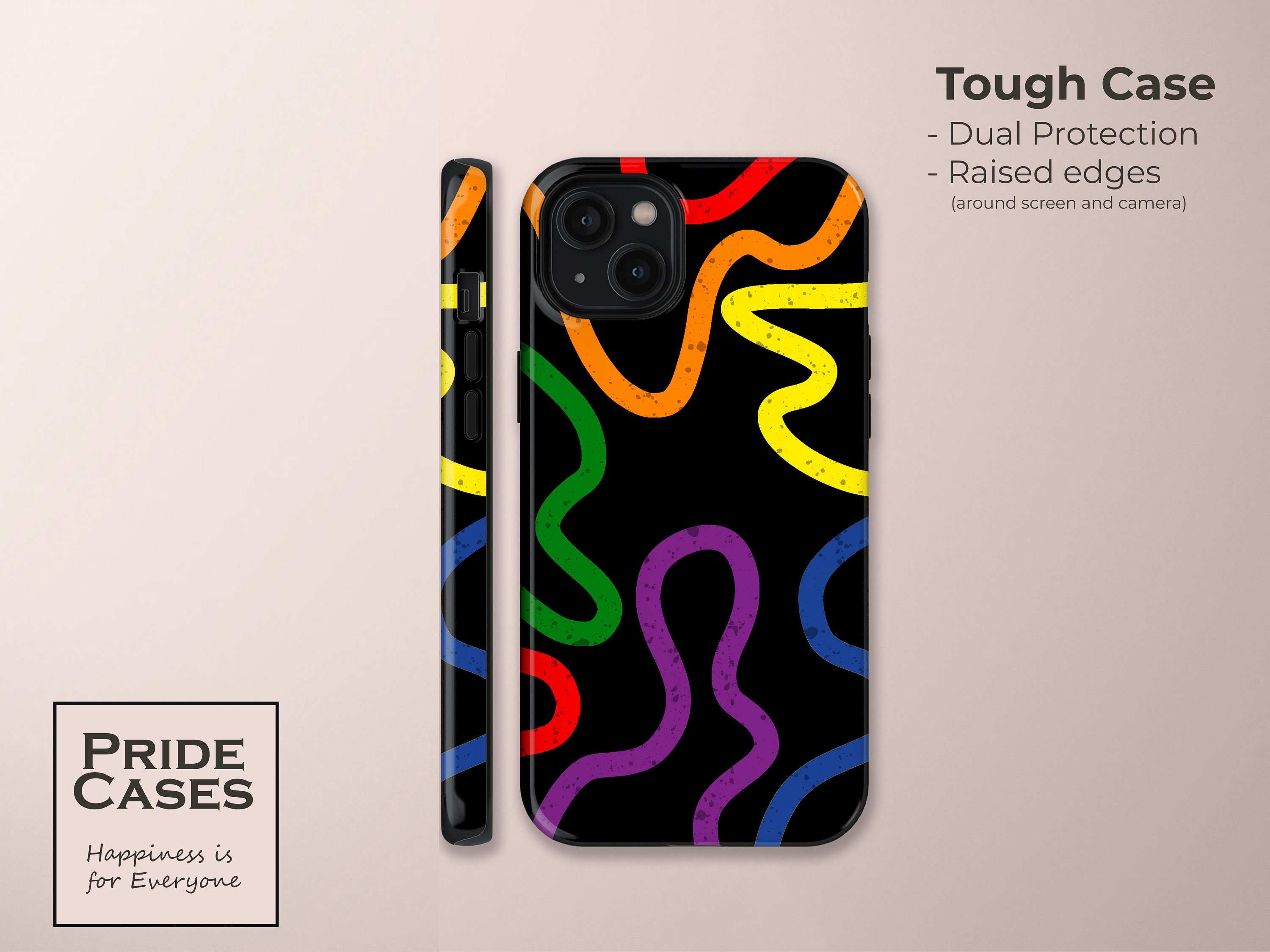 Subtle Organic Line Art Pride Snap and Tough Phone Case, Philadelphia ...