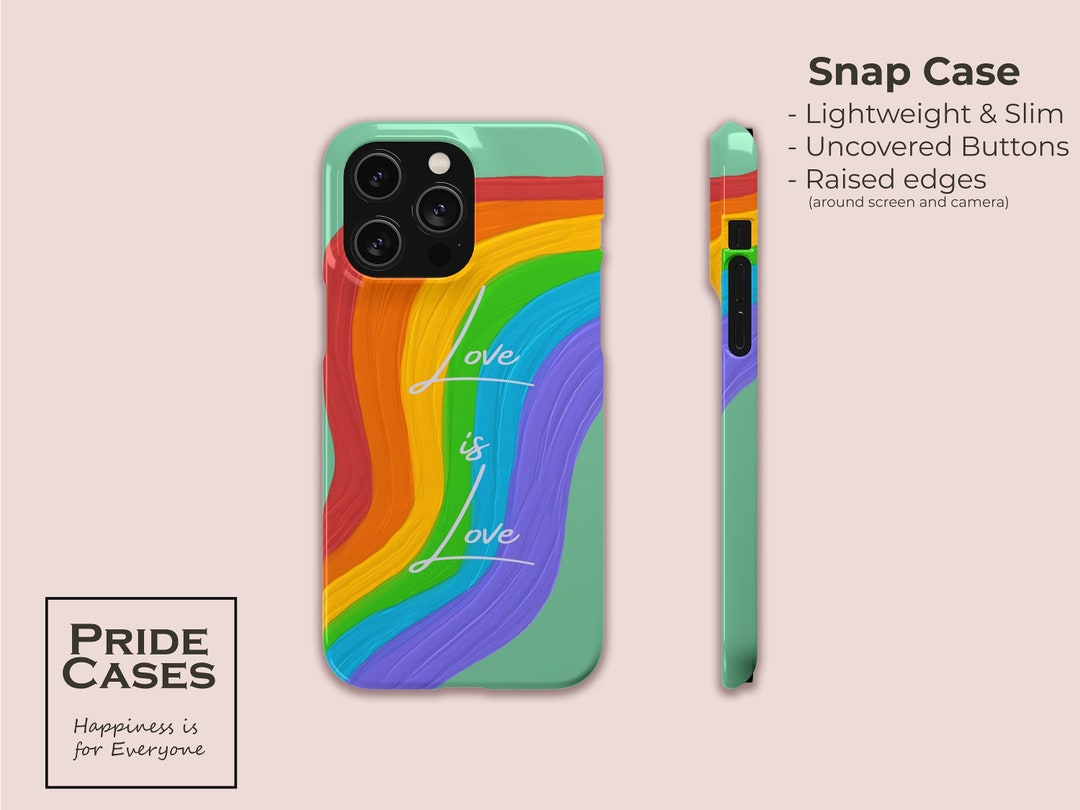 LGBTQIA+ Pride Phone Case Rainbow Cover, Love is Love, Fit for iPhone ...