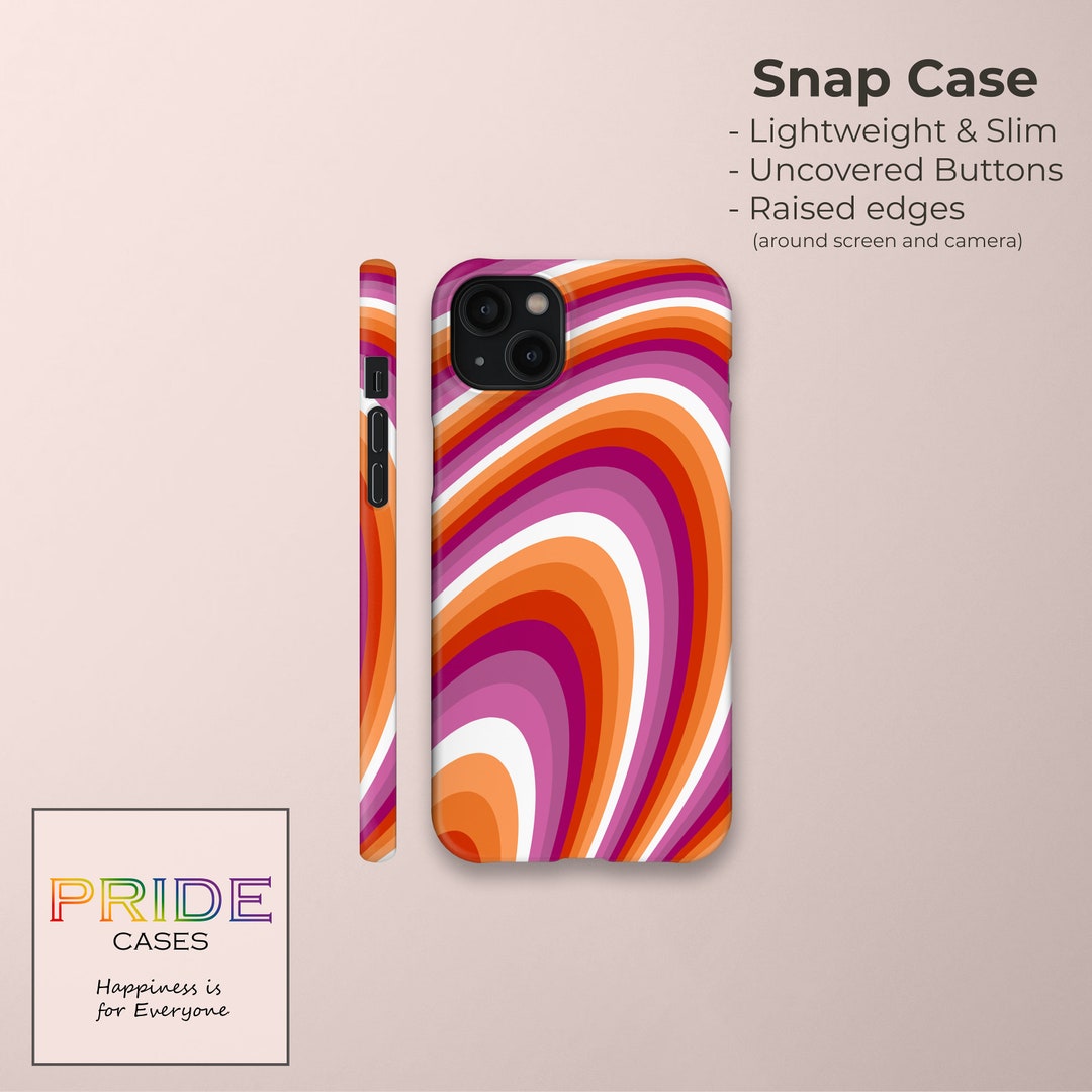 Subtle Retro Lesbian Snap and Tough Phone Case, Lesbian Flag Pride ...