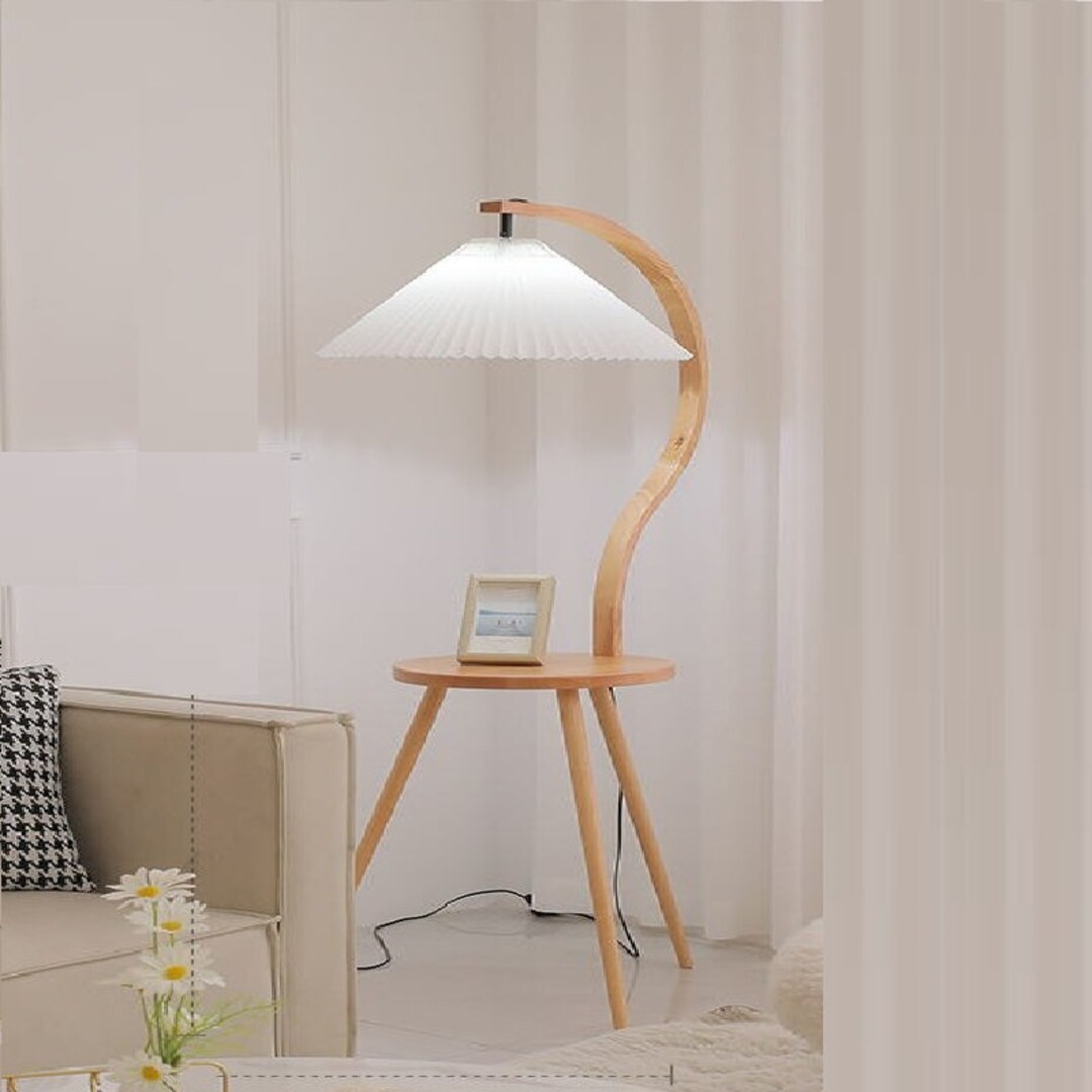 Three Leg Lamp Shade Table Entryway Organizer Modern Pleated - Etsy